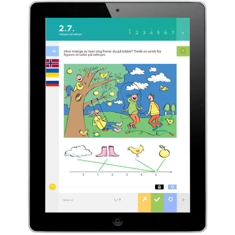 Matematikk 1-4 på norsk, ukrainsk og russisk